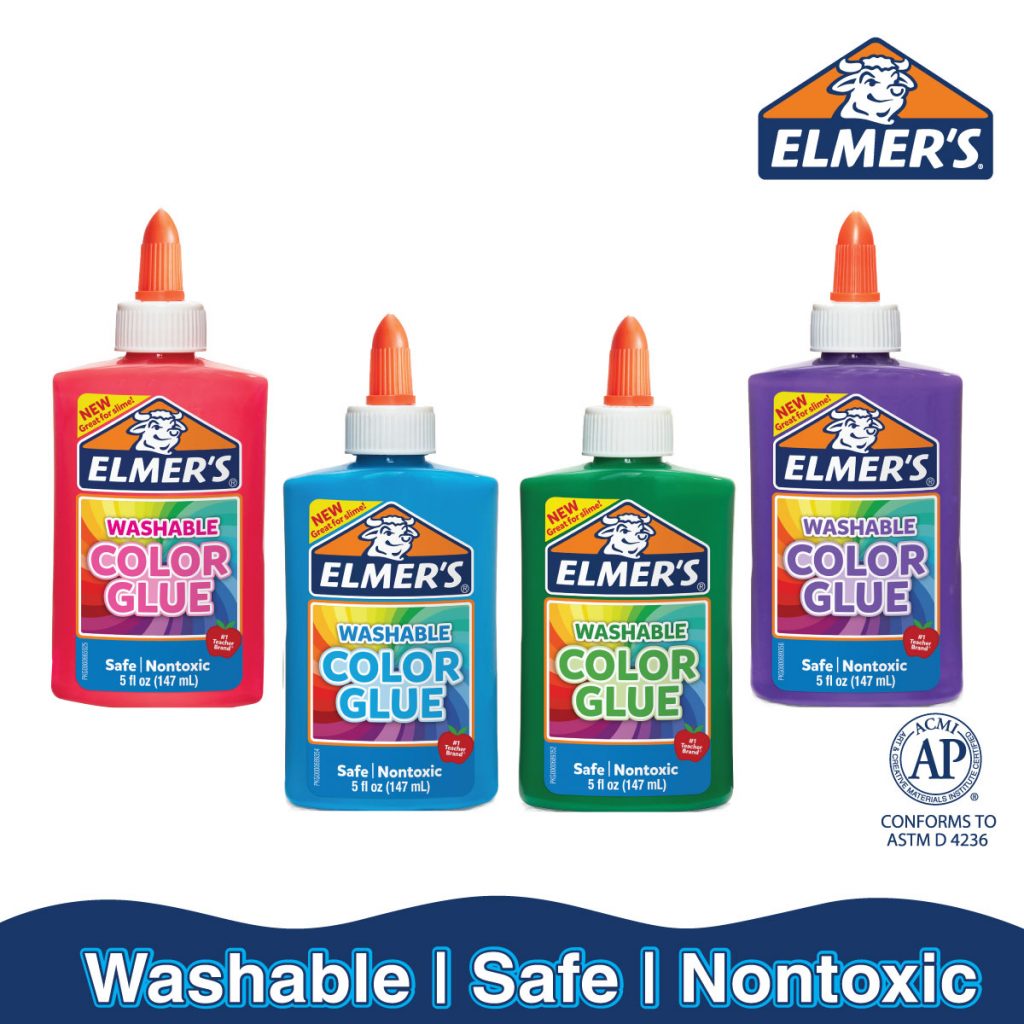 Elmer’s Opaque Color Glue [Red, Blue, Green & Purple – Bundle of 4] - Beste