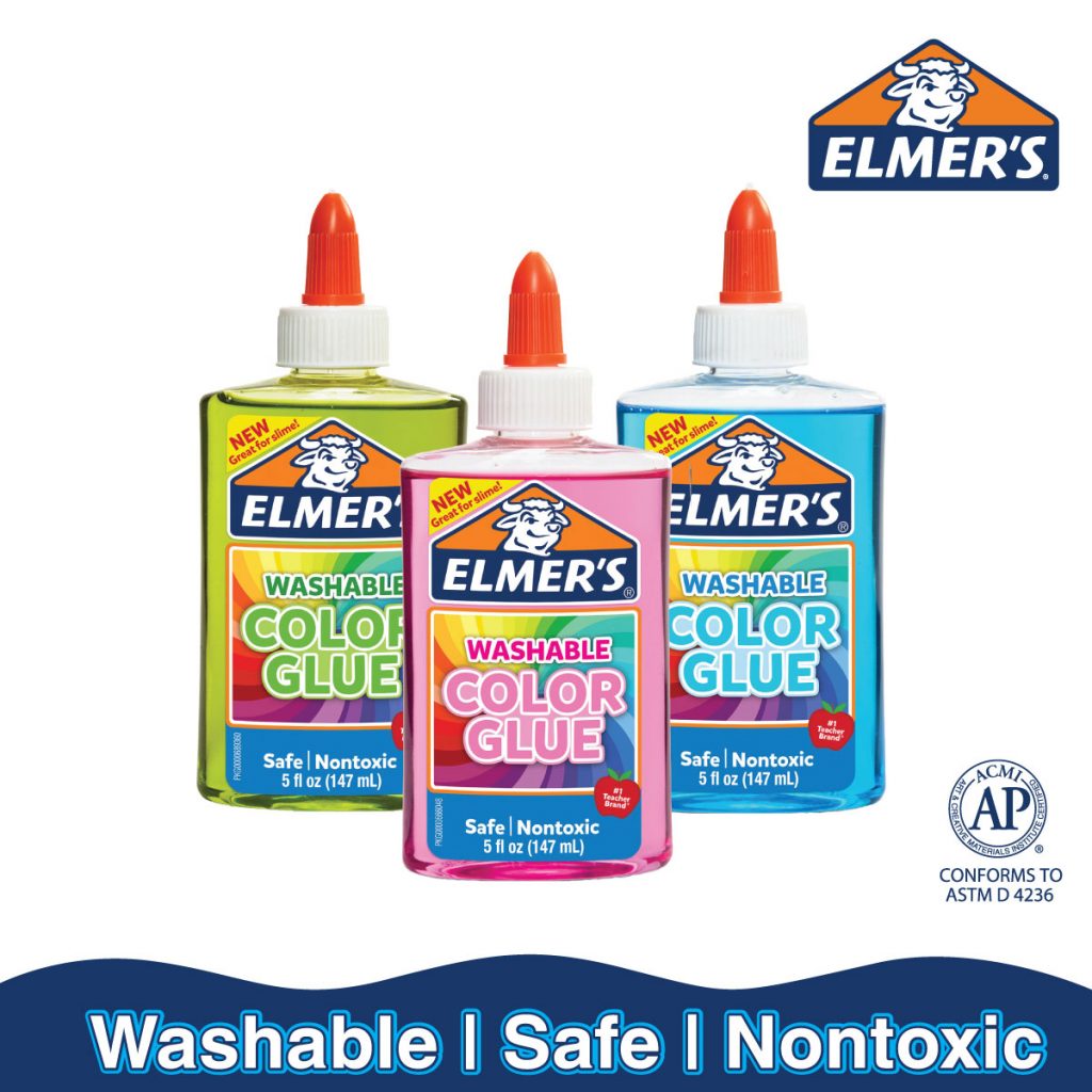 Elmer’s Transparent Color Glue [Pink, Green & Blue – Bundle of 3] - Beste