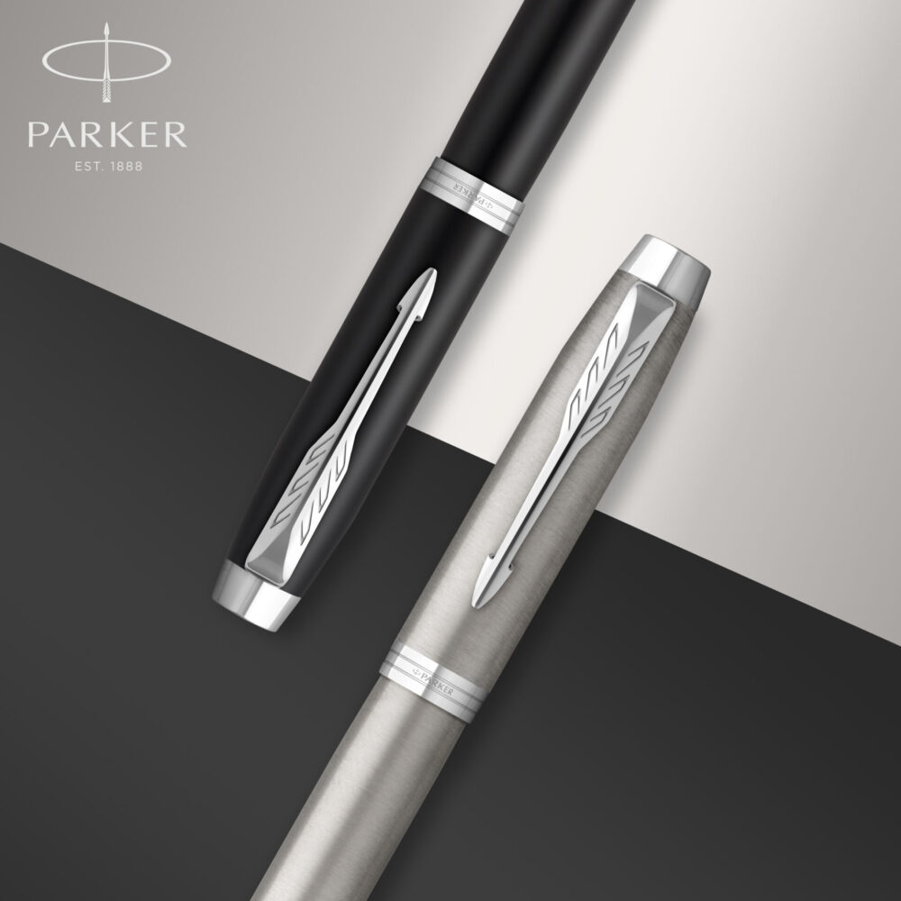Parker IM | Essential | Stainless Steel Chrome Trim Rollerball Pen | RB ...
