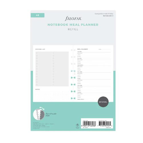 Filofax Refill A5 Notebook Paper Meal Planner - Beste