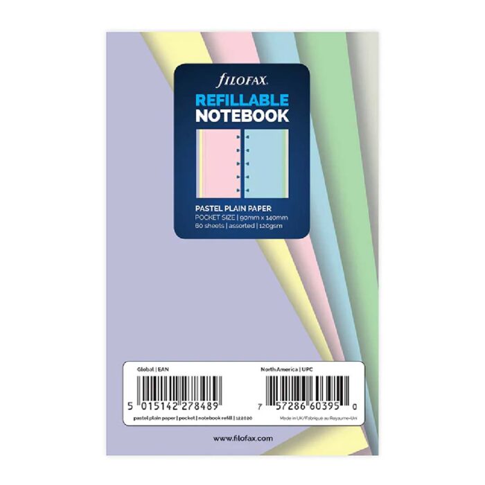 Filofax Refill Pocket Notebook Paper Pastel Plain - Beste