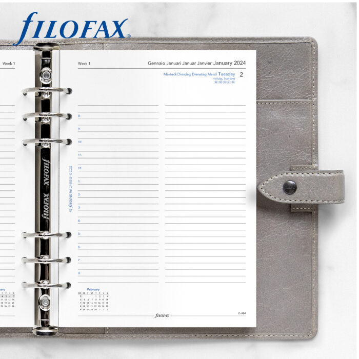 Filofax One Day On A Page Diary With Appointments – A5 2024 ...