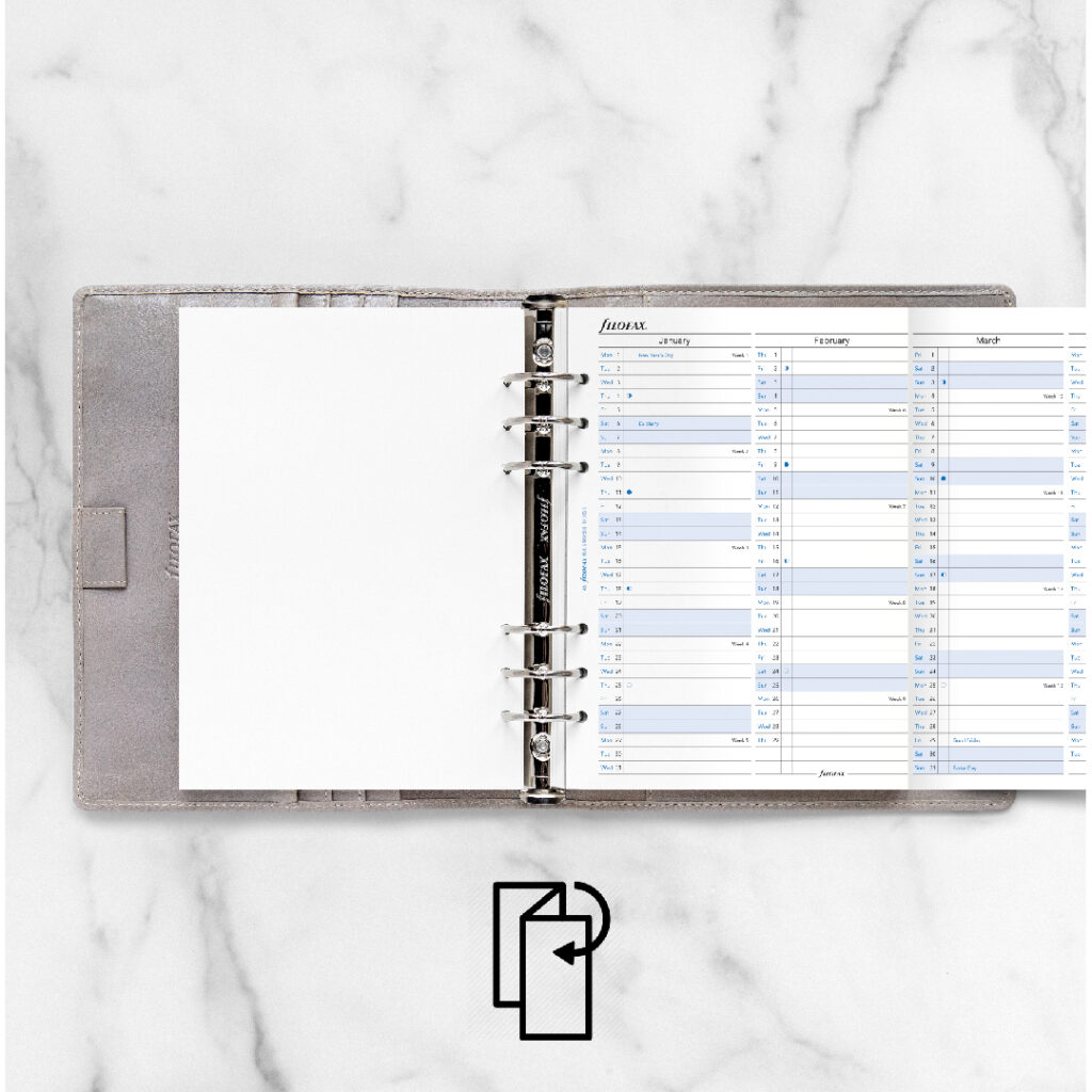 Filofax Vertical Year Planner – A5 2024 English - Beste