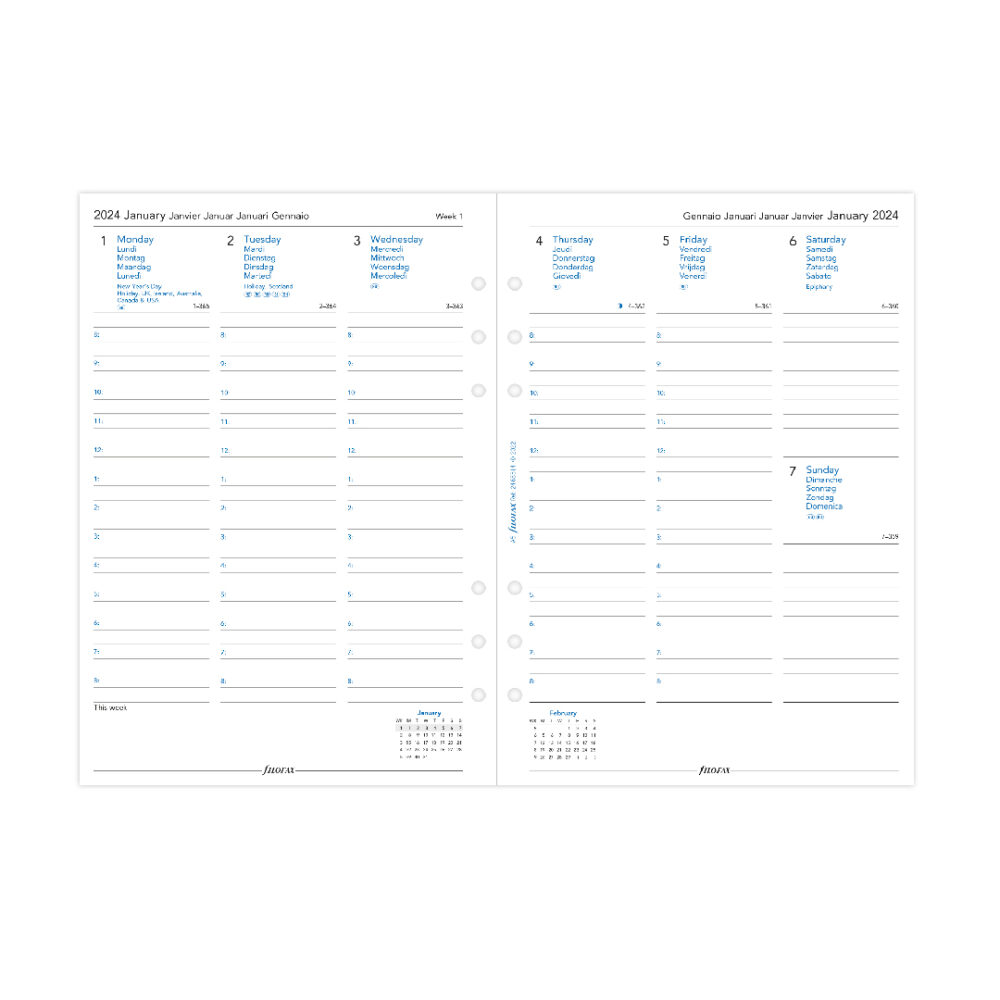 Filofax Week On Two Pages Diary With Appointments – A5 2024 ...